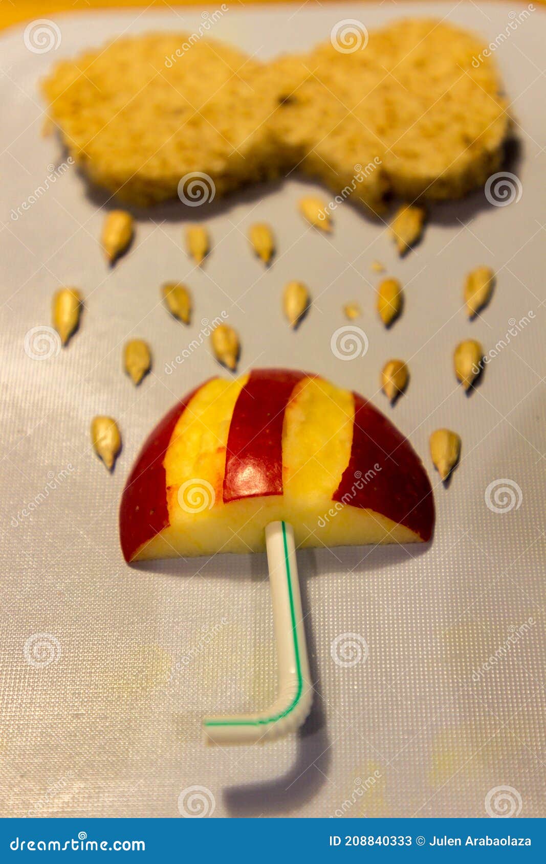 Raining Simulation Made by Food Stock Image - Image of healthy ...