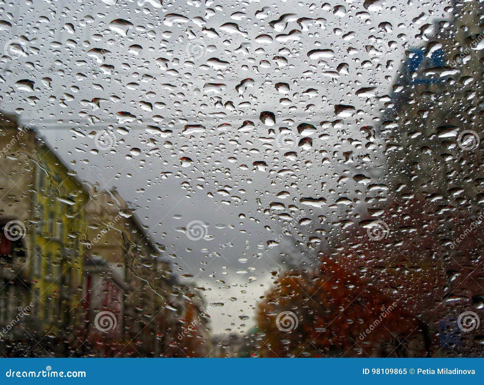 Raining Sofia stock image. Image of europe, symbol, glass - 98109865