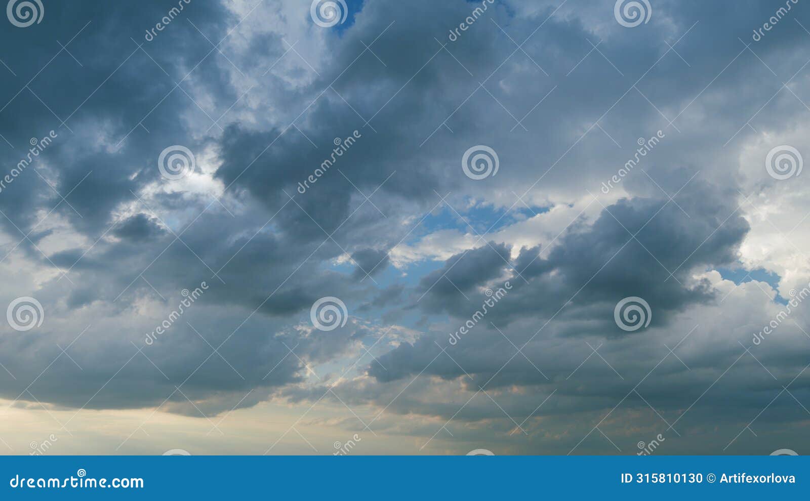 Raining Tornado Cloudy Motion. Gale Cloudscape. Thunderstorm on Heaven ...