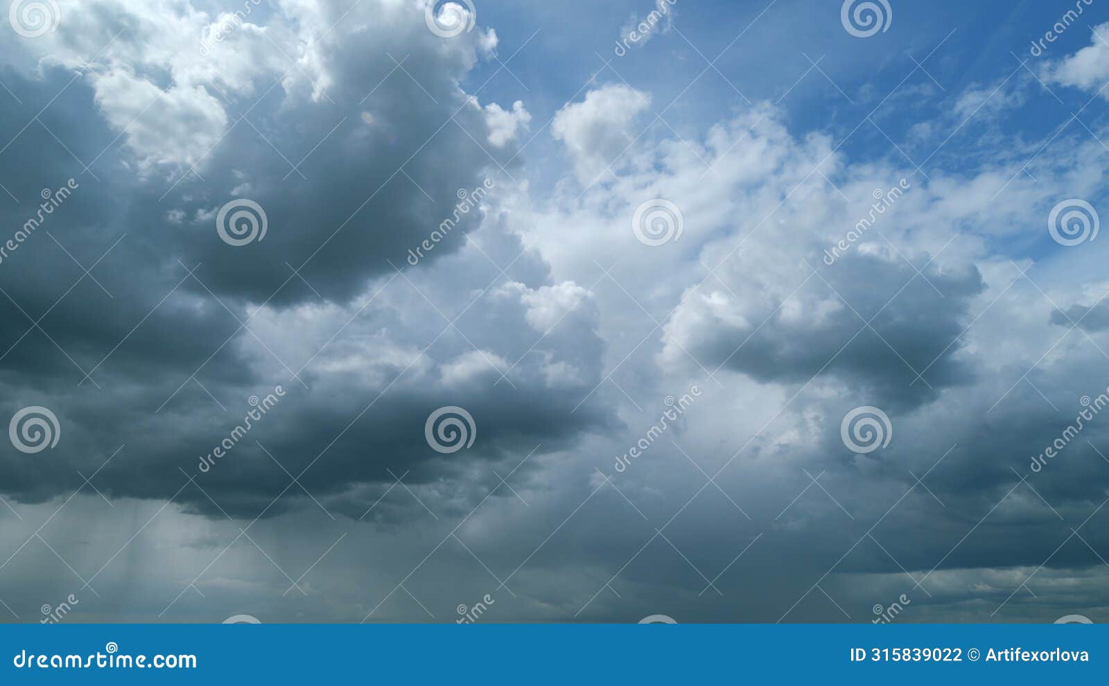 Raining Tornado Cloudy Motion. Gale Cloudscape. Thunderstorm on Heaven ...