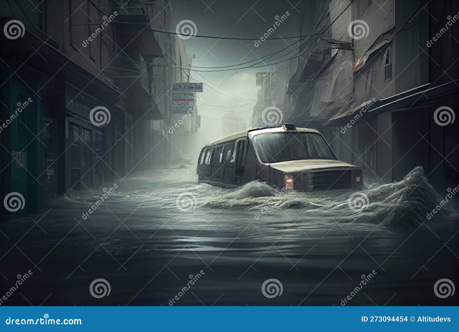 Raining is Unprecedented Disaster in Form of Flood Consequences Stock ...