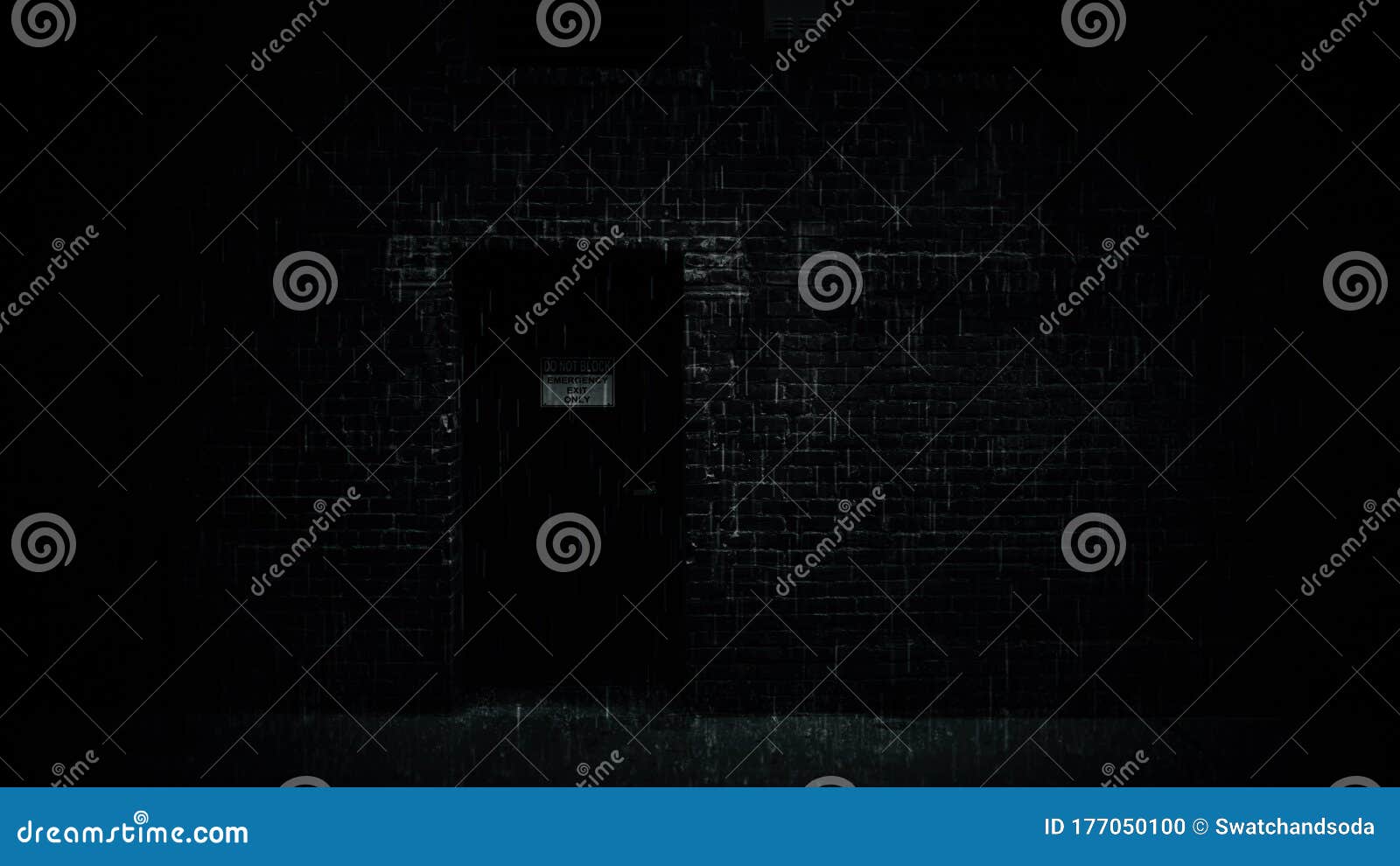 Raining Urban City Brick Building Background Loop at Night Stock ...
