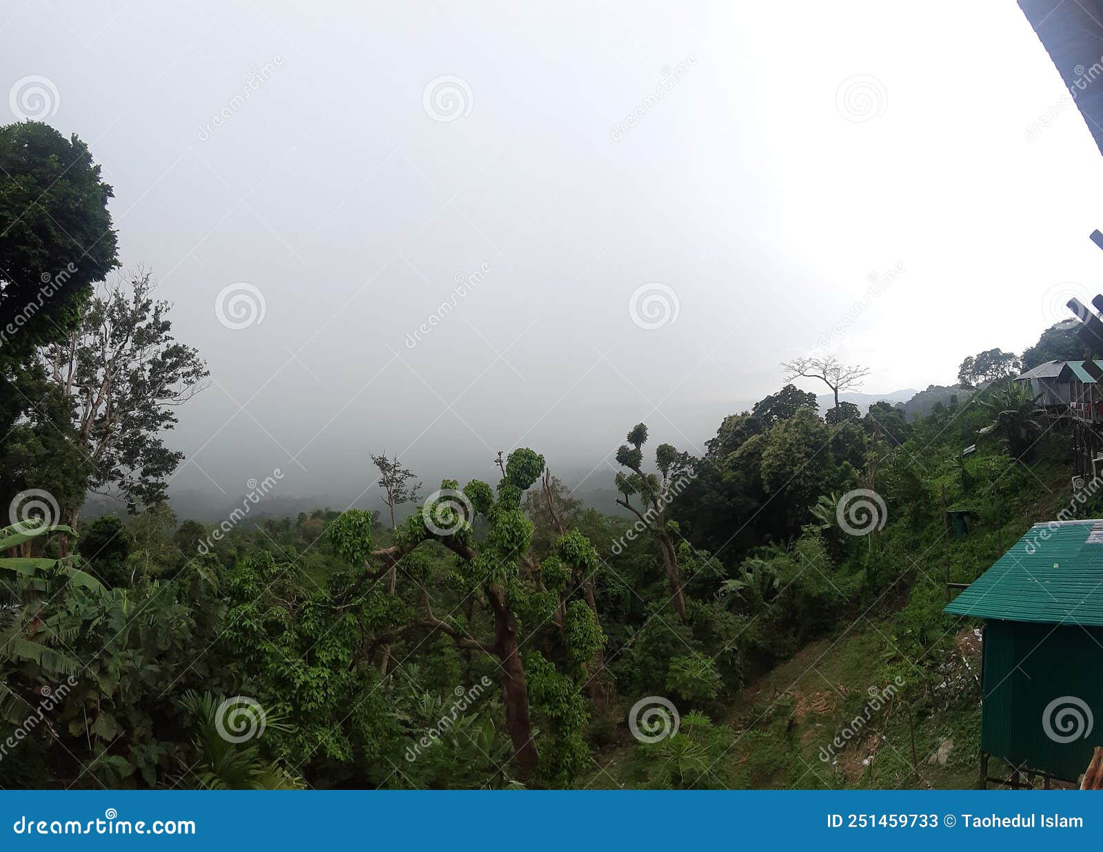 Raining View from Top of Hill Stock Image - Image of nature, view ...