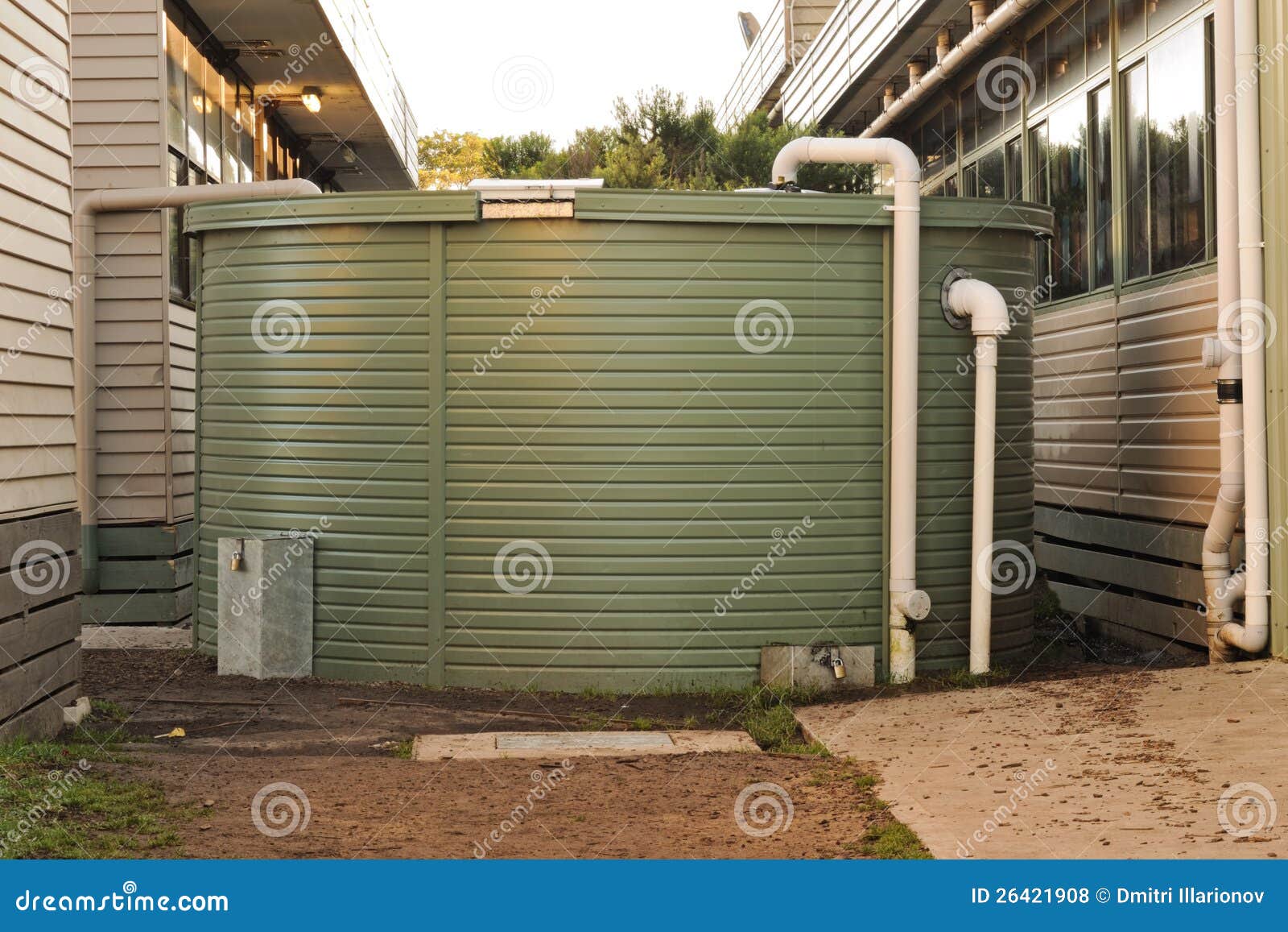 Rainwater collection tank stock photo. Image of system - 26421908