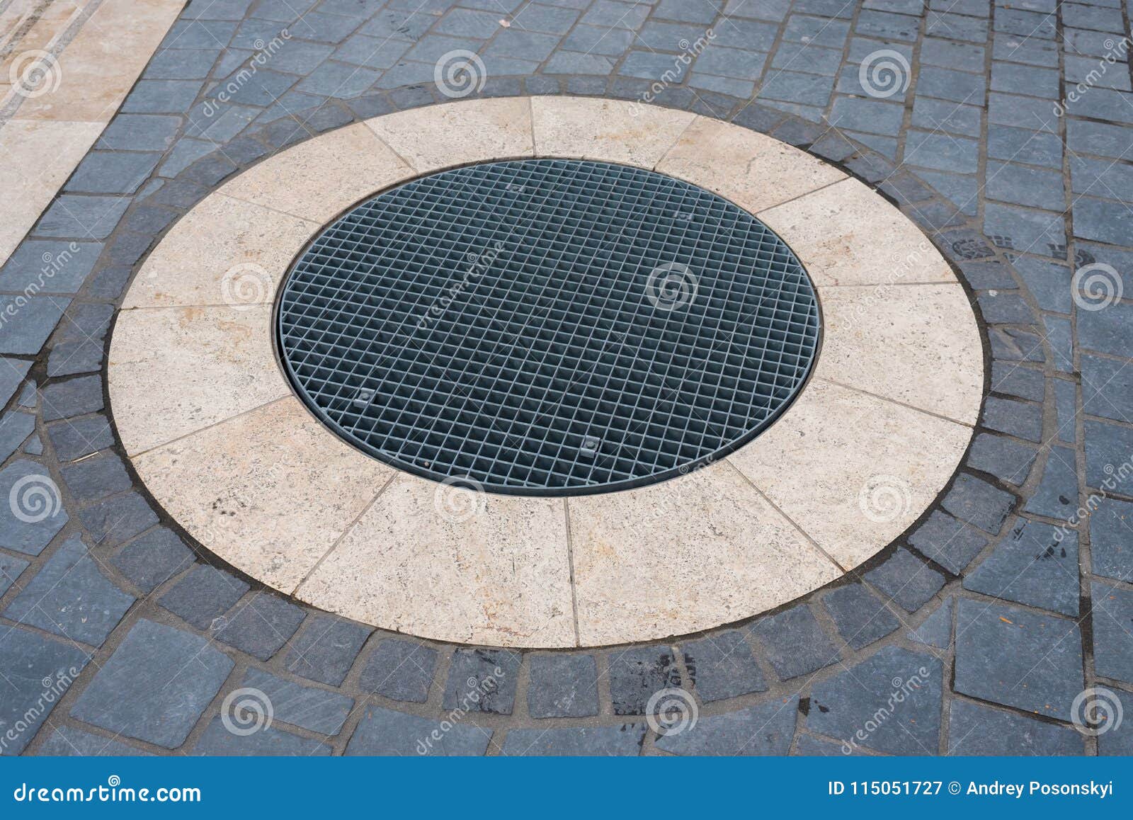 Rainwater drainage grate stock image. Image of flood - 115051727
