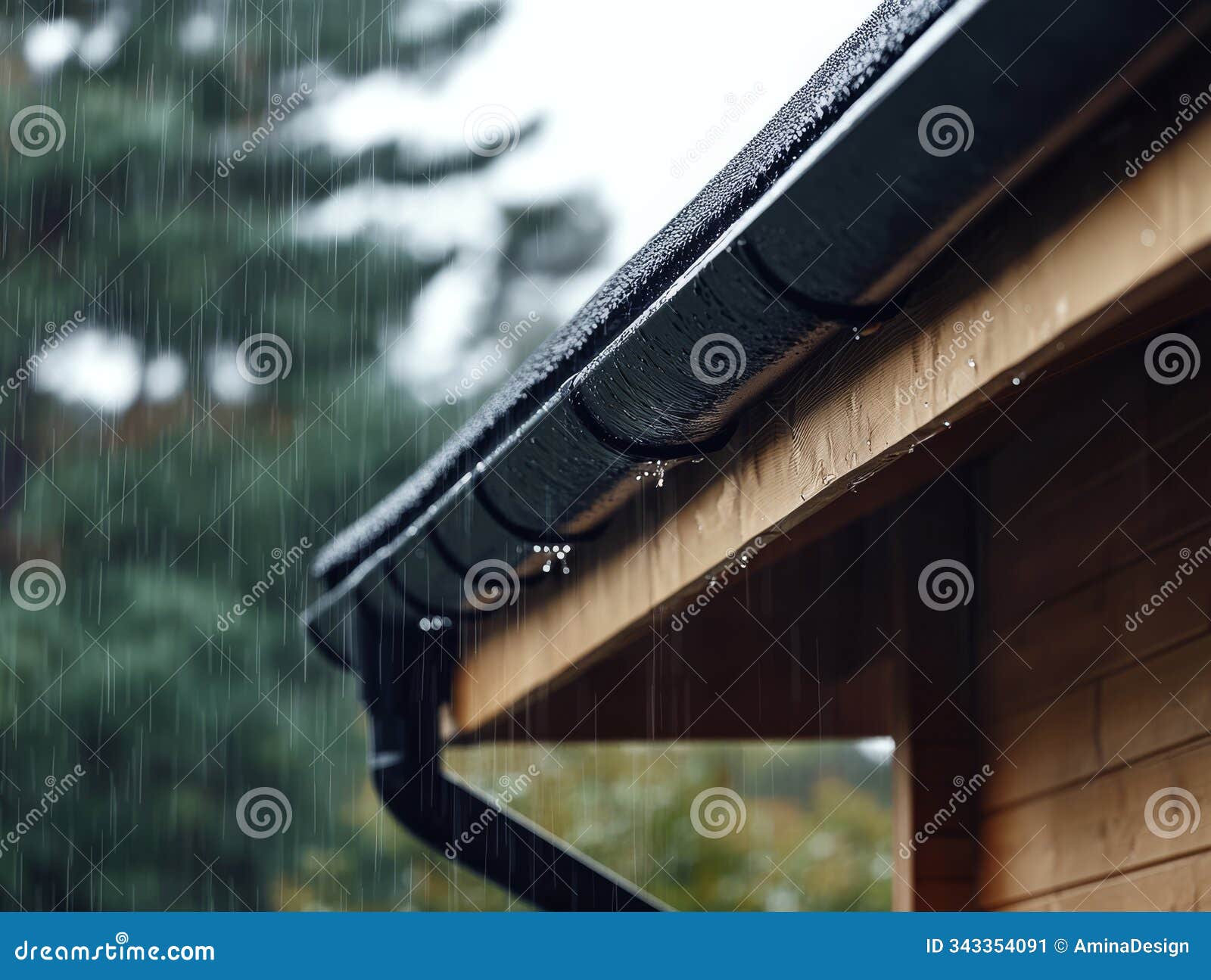 The Rainwater Drainage System Specifically Designed for a Wooden House ...