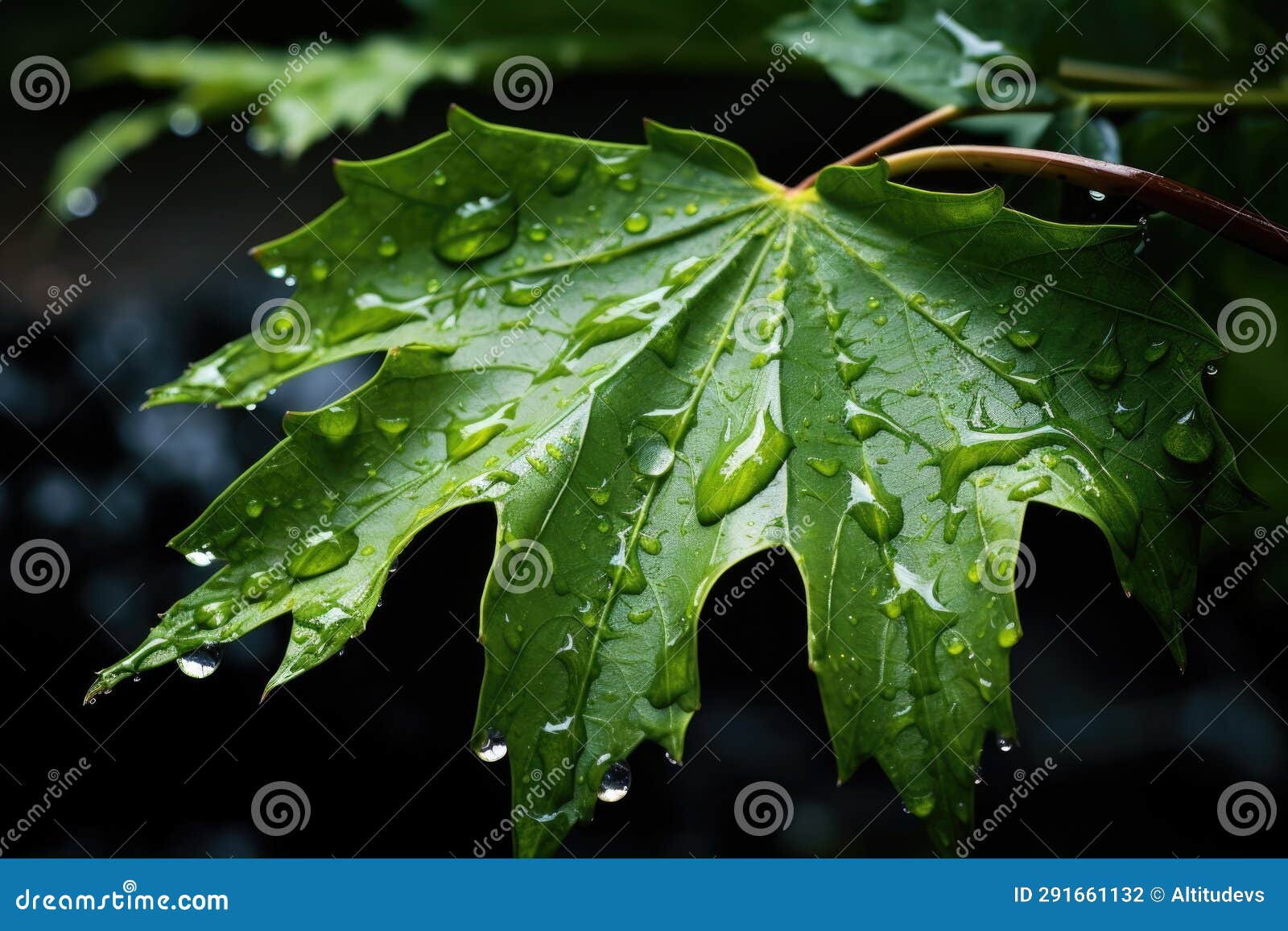 Rainwater Dripping Off a Leaf Stock Photo - Image of macro, natural ...