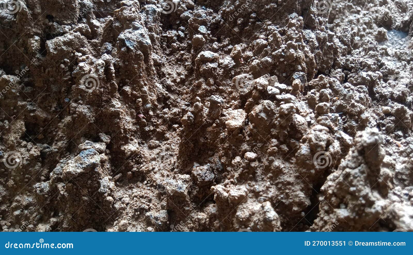 Mounds of Soil Exposed To Rainwater Stock Image - Image of soil, branch ...