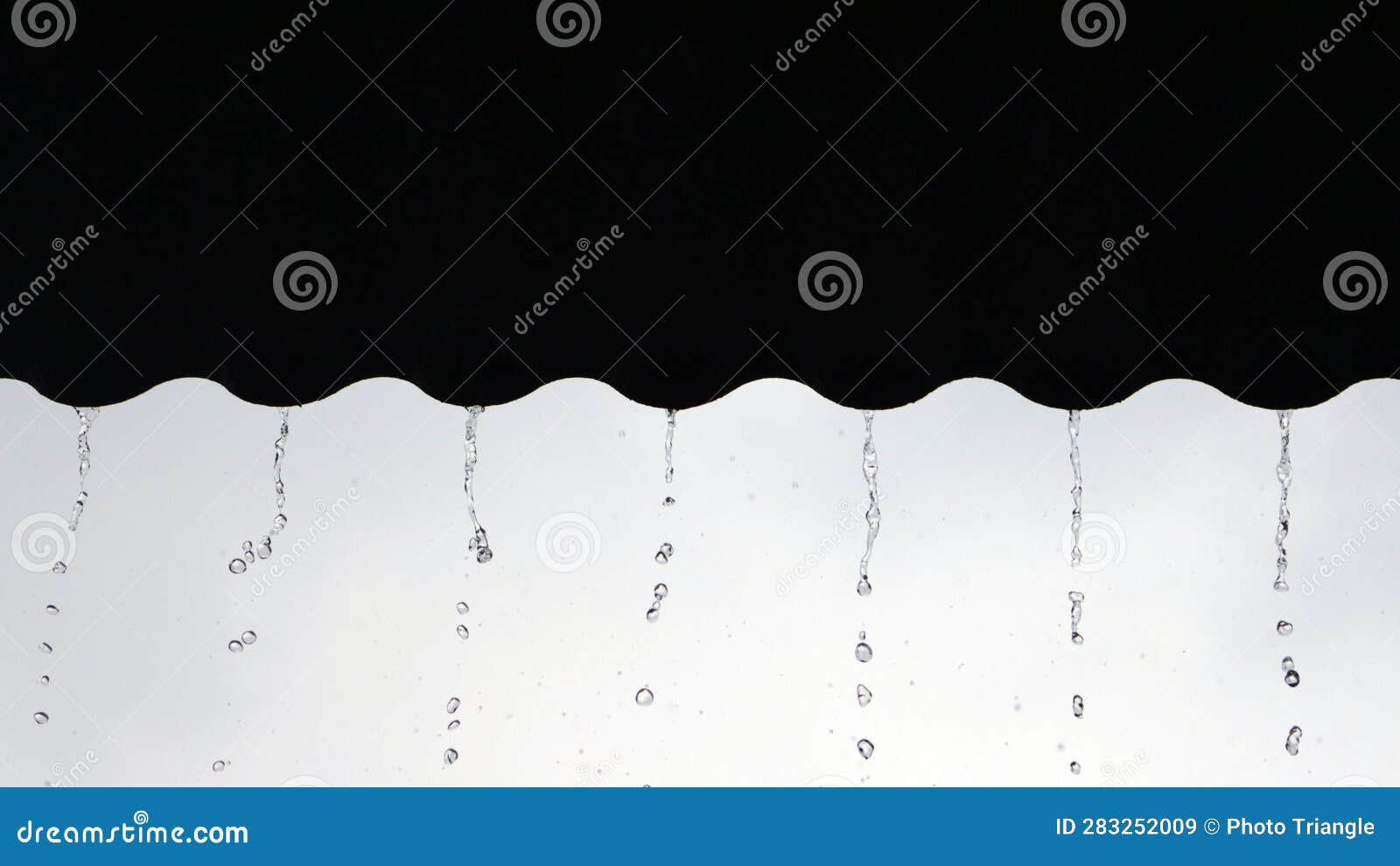 Rainwater Falling from the Roof of the House Stock Image - Image of ...