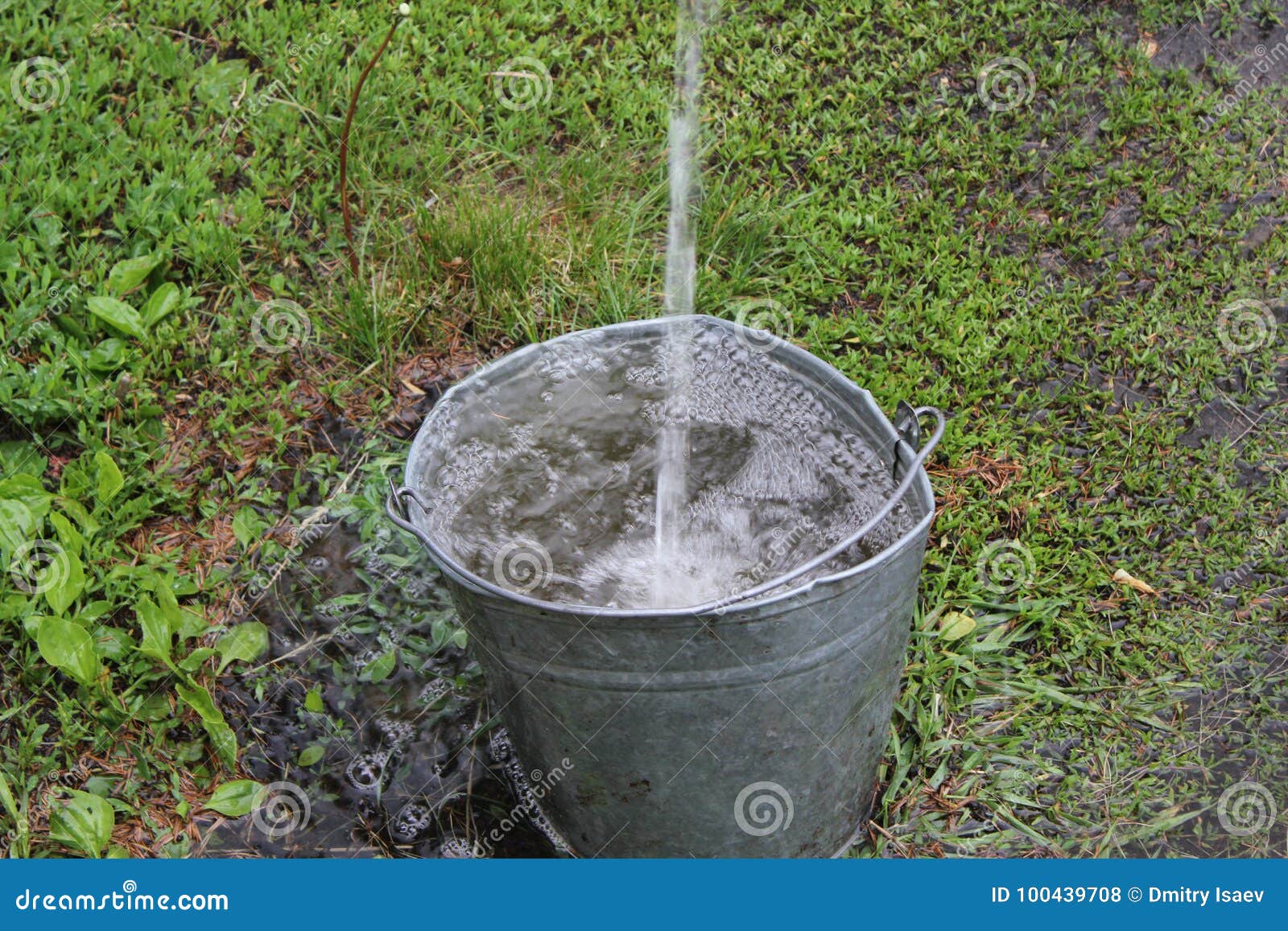 Rainwater Falls into the Bucket 30797 Stock Photo - Image of drop, cold ...