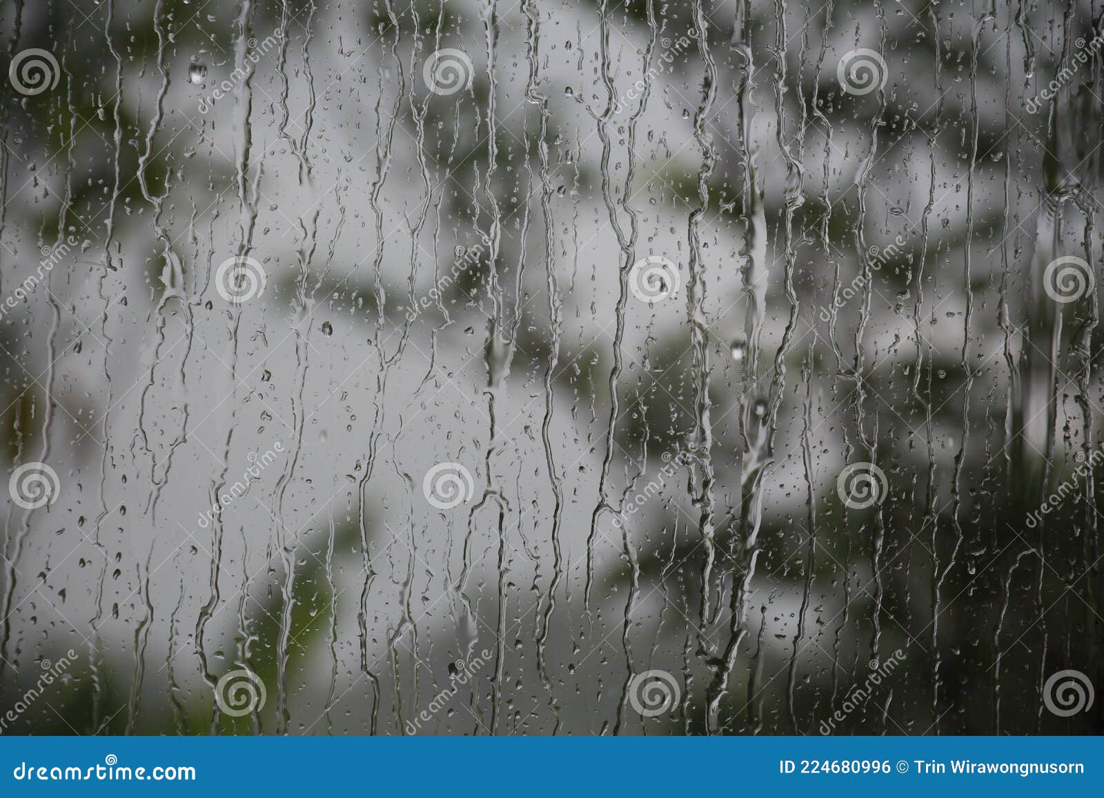 Rainwater is Flowing on the Window Glass Stock Photo - Image of pattern ...