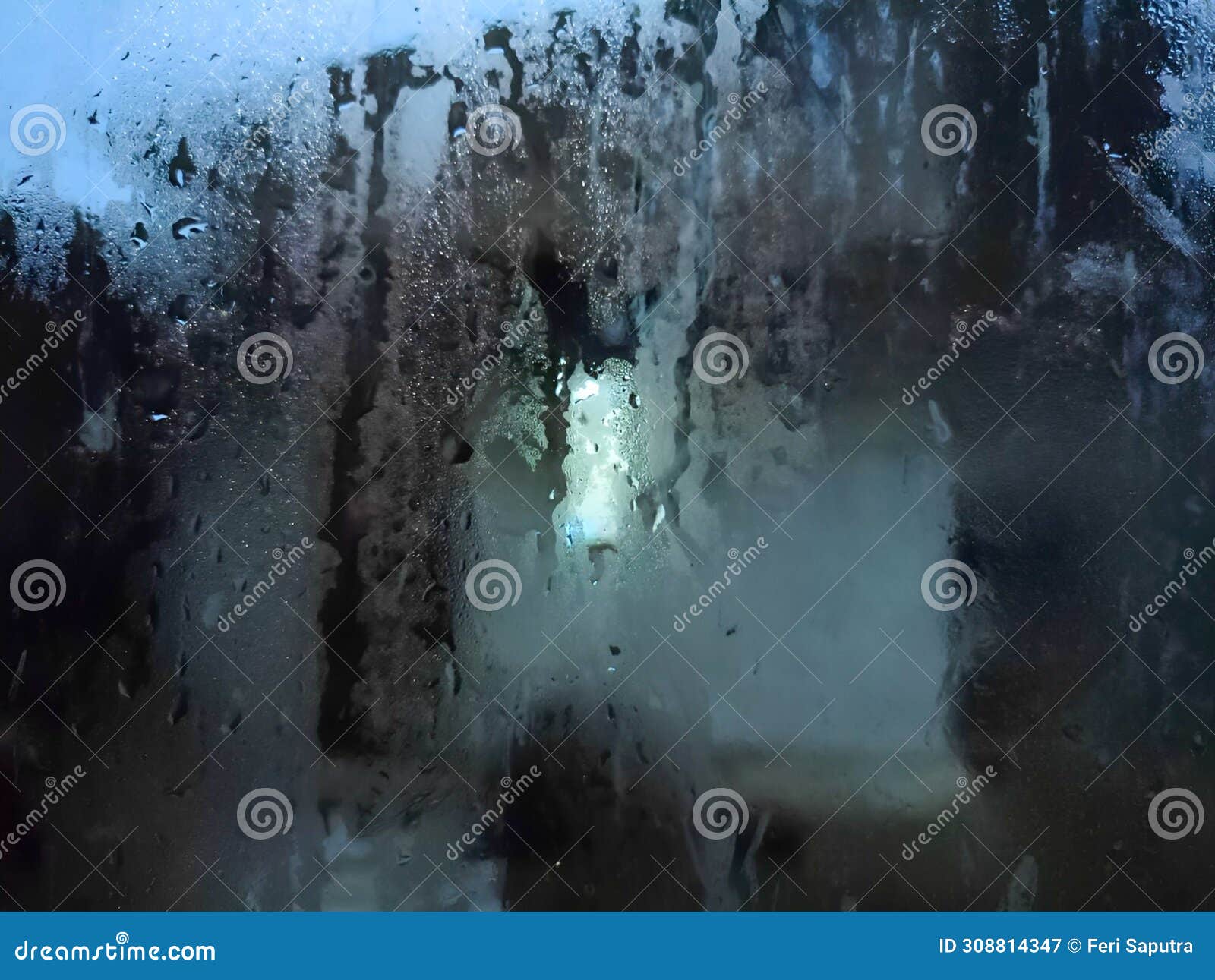 Reflection of Raindrops on the Window Glass Stock Image - Image of ...