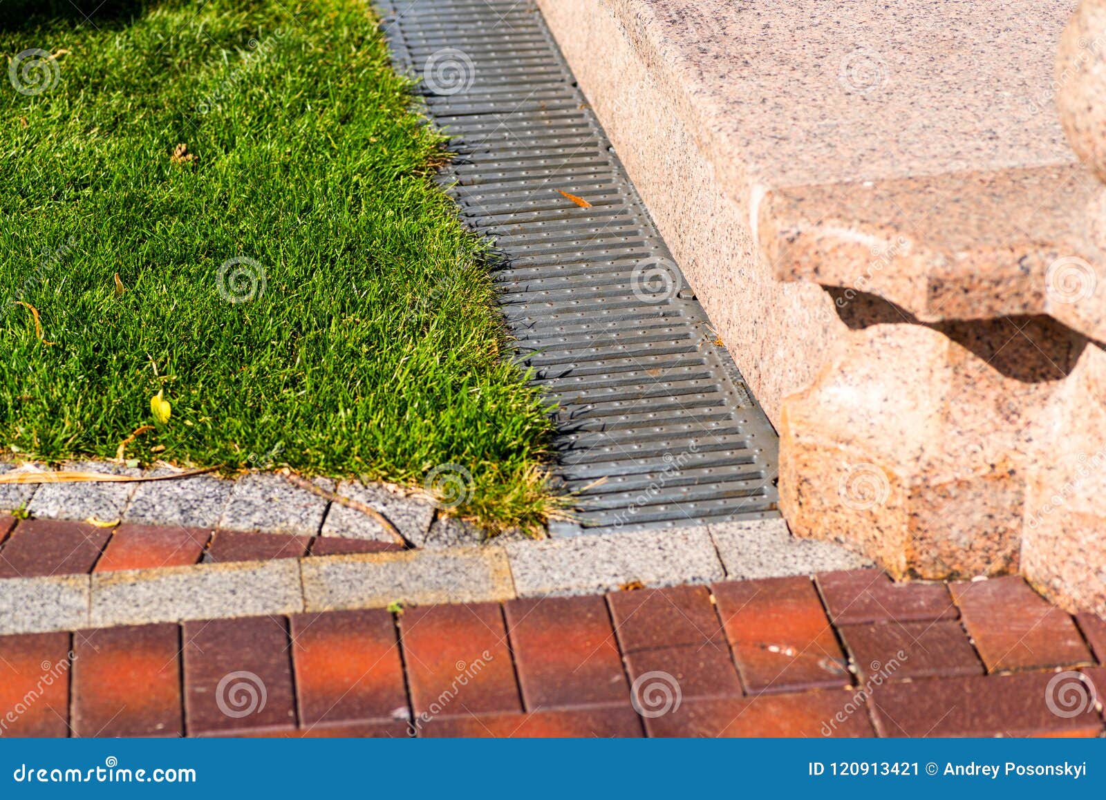 Rainwater Gutters for Rain Along Stock Image - Image of flood, concrete ...