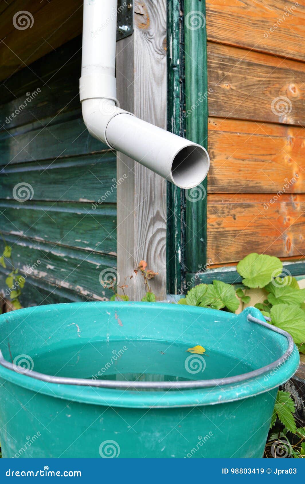 A Rainwater Harvesting System. Stock Image - Image of recycle, garden ...