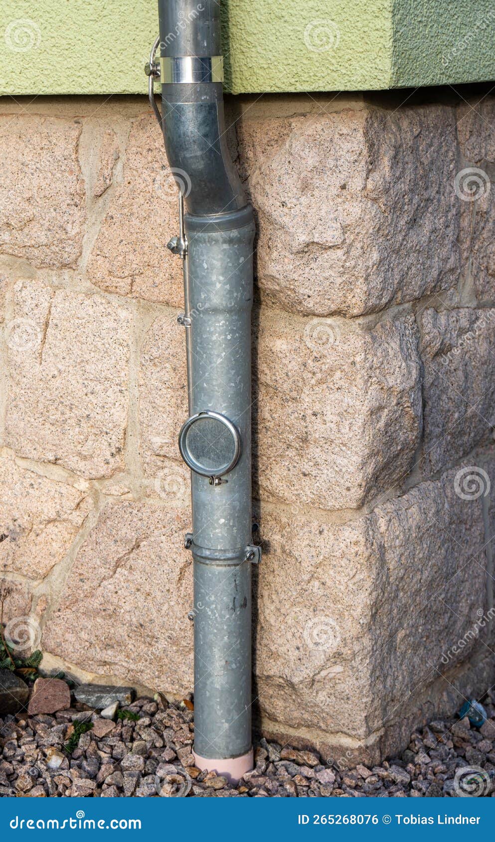 Rainwater Pipe or Downpipe at a Building Stock Photo - Image of ...