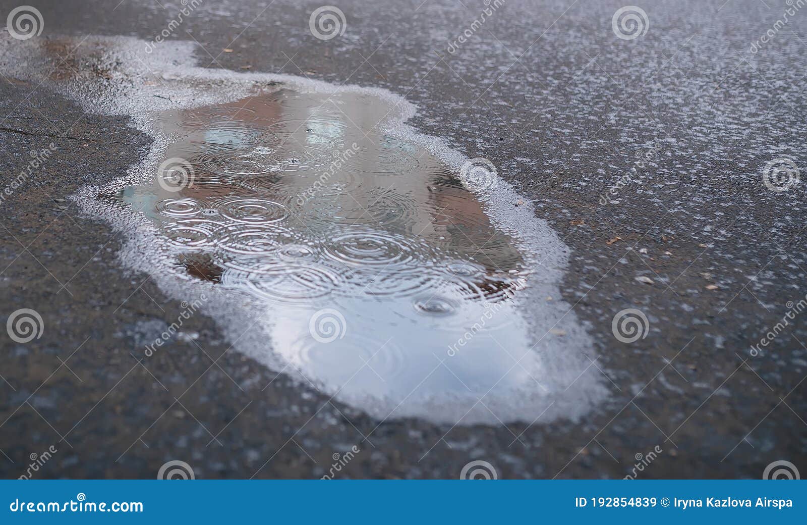 Asphalt Sidewalk Texture. Pothole In The Road. Leaf Stock Photo ...