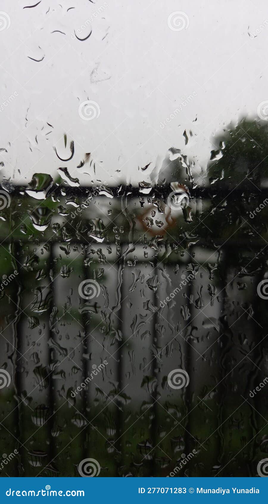 Rainwater Sticking To the Windows of the House Stock Image - Image of ...