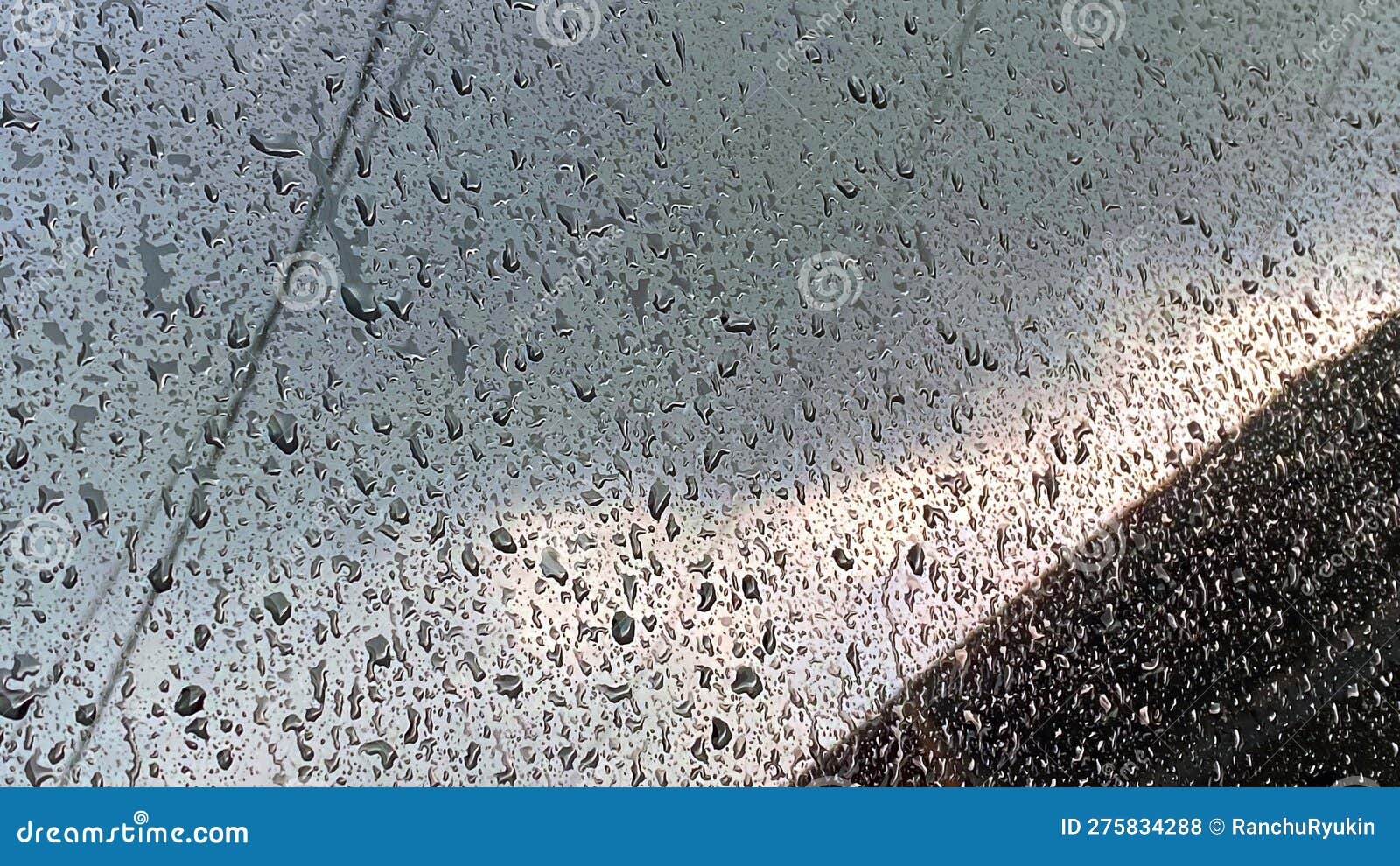 Rainwater Stuck To the Windshield Stock Photo - Image of window ...