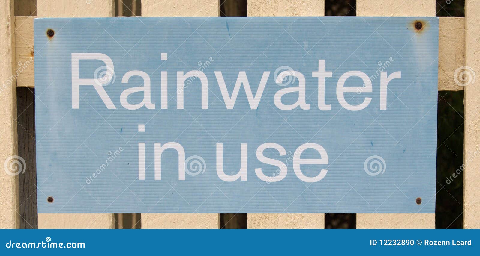 Rainwater in use sign stock photo. Image of environment - 12232890