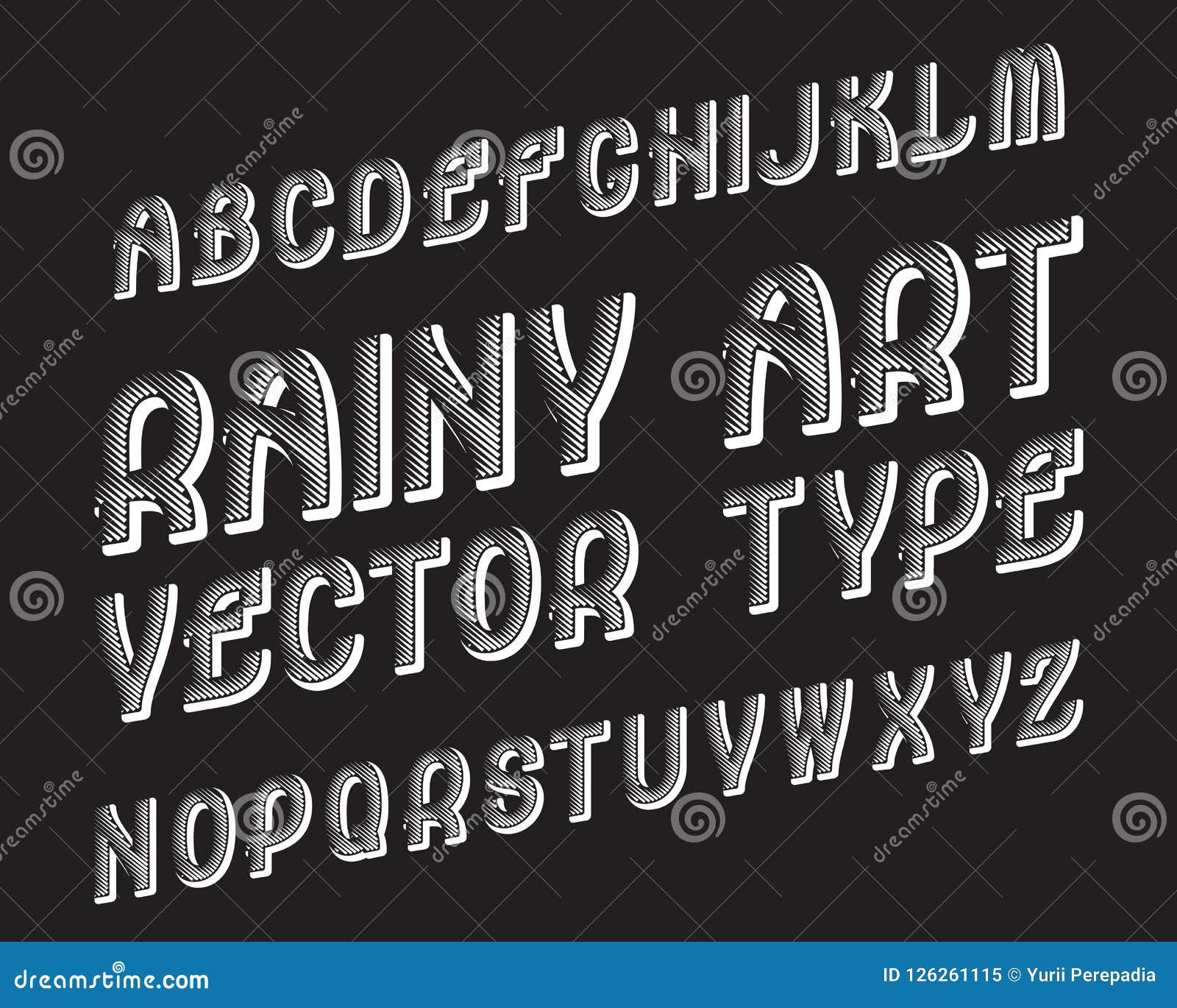Rainy Letters Label Typeface. Black Contrasting Font. Isolated English ... Rainy Letters Label Typeface. Black Contrasting Font. Isolated English ...