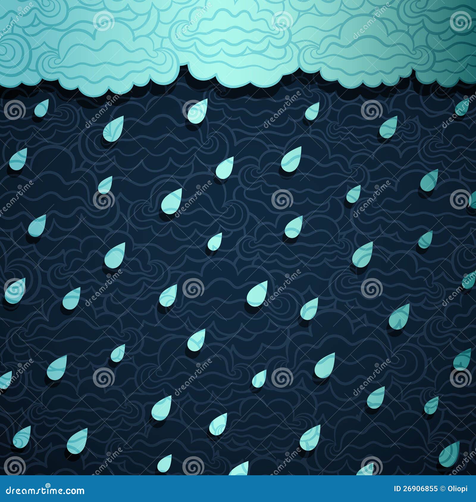 Rainy Banner stock illustration. Illustration of ornate - 26906855