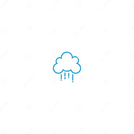 Rainy Cloud Logo Icon Concept Stock Vector - Illustration of cloud ...