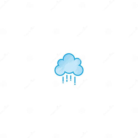 Rainy Cloud Logo Icon Concept Stock Vector - Illustration of ...