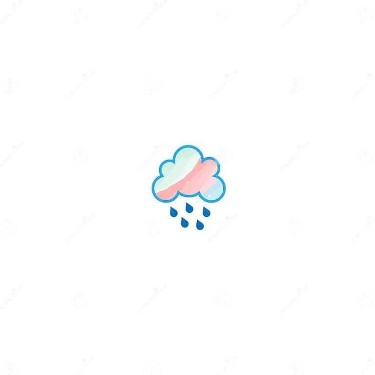 Rainy Cloud Logo Icon Concept Stock Vector - Illustration of drop ...