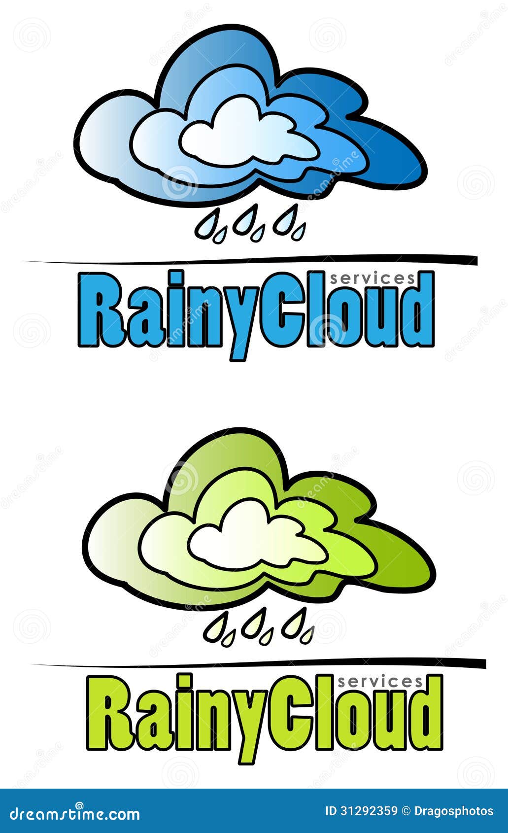 Set Of Cloud Signs. Symbols For Weather Forecast. Vector Illustration ...