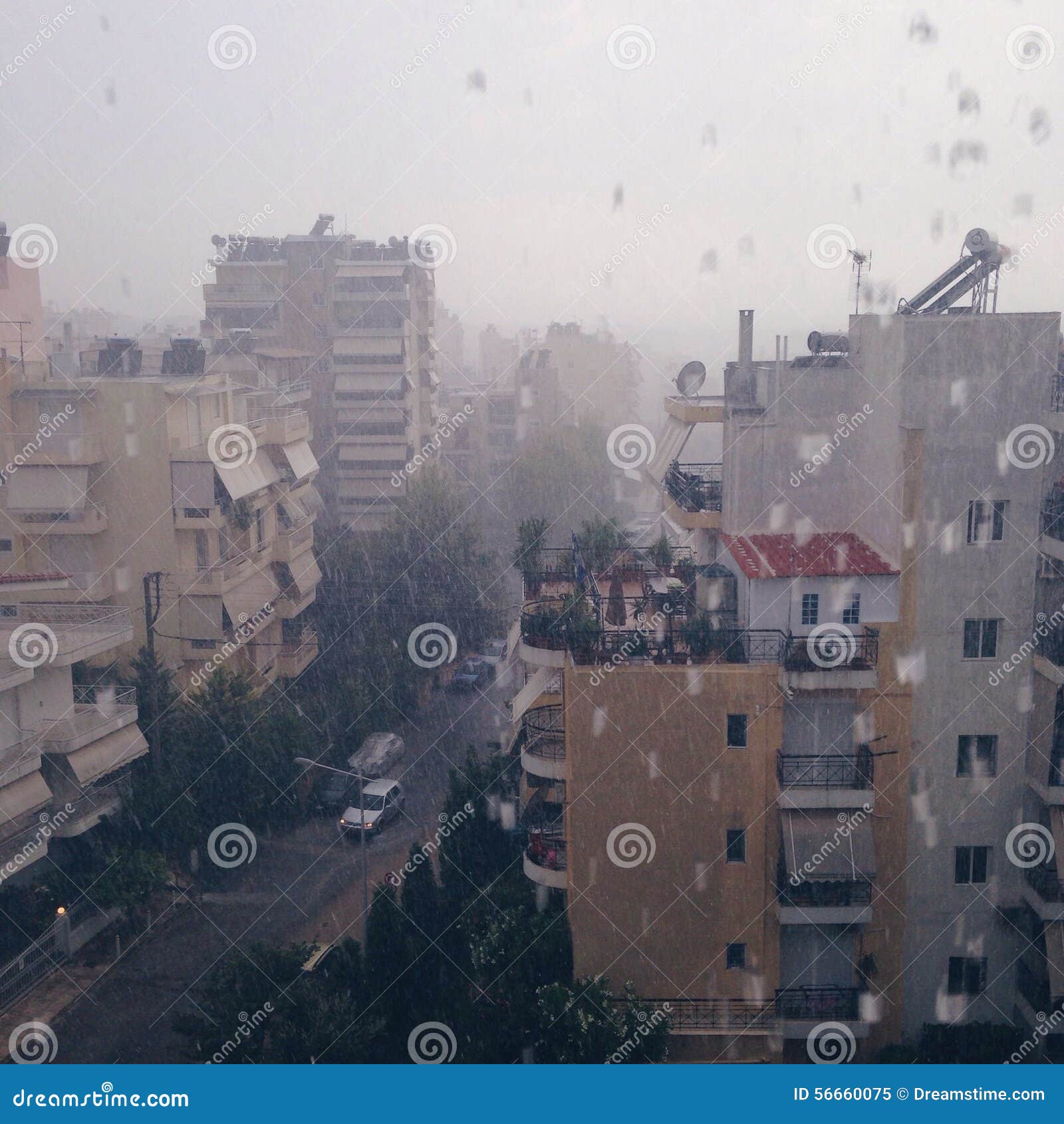 Rainy stock image. Image of athens, christmas, winter - 56660075