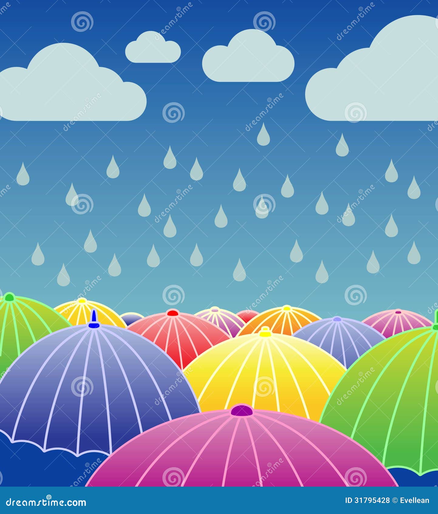 Rainy Day stock vector. Illustration of painting, design - 31795428