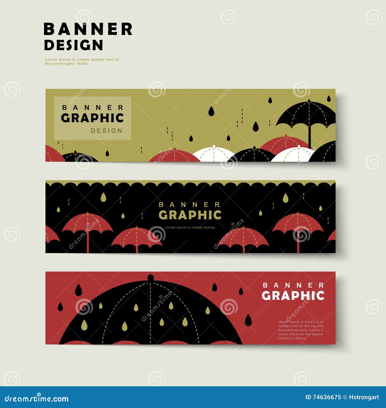 Rainy day banner template stock illustration. Illustration of layout ...