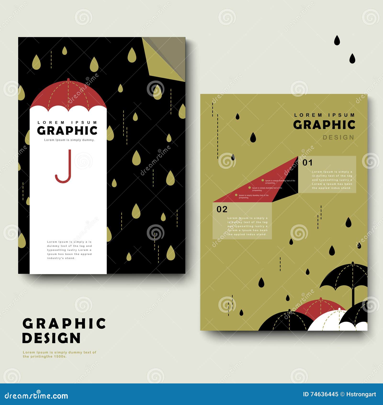 Rainy Day Brochure Template Stock Illustration - Illustration of ...