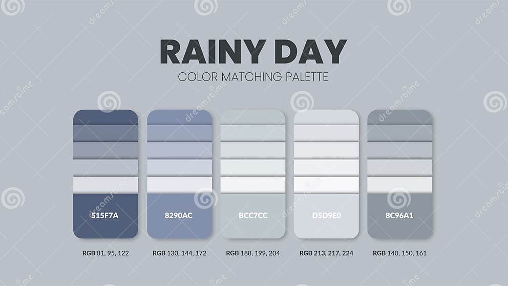 Rainy Day Color Scheme. Color Trends Combinations and Palette Guide ...