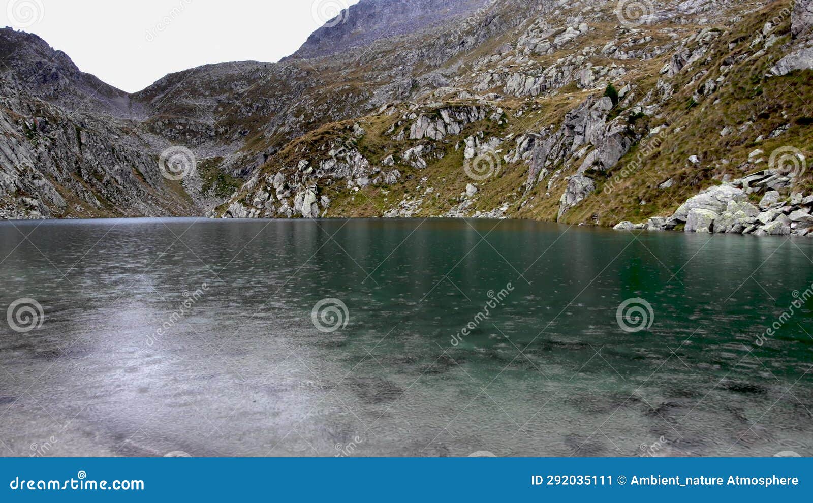 Rainy Day on the Glacial Lake of Lambin Stock Video - Video of lake ...