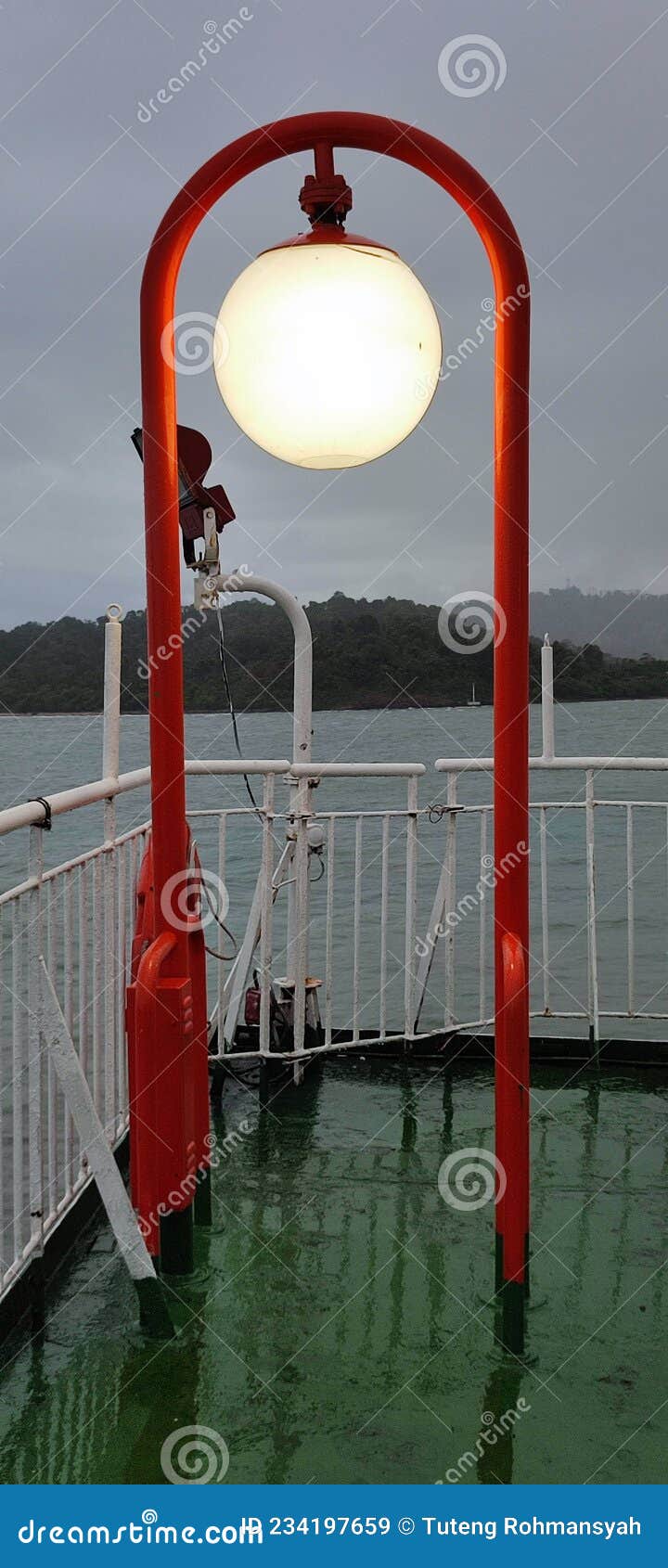 Rainy Day at Indonesian Peacock Port Stock Image - Image of stadium ...