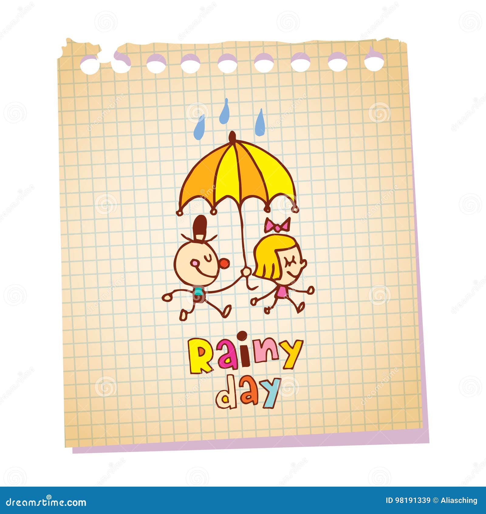 Rainy day stock vector. Illustration of banner, note - 98191339