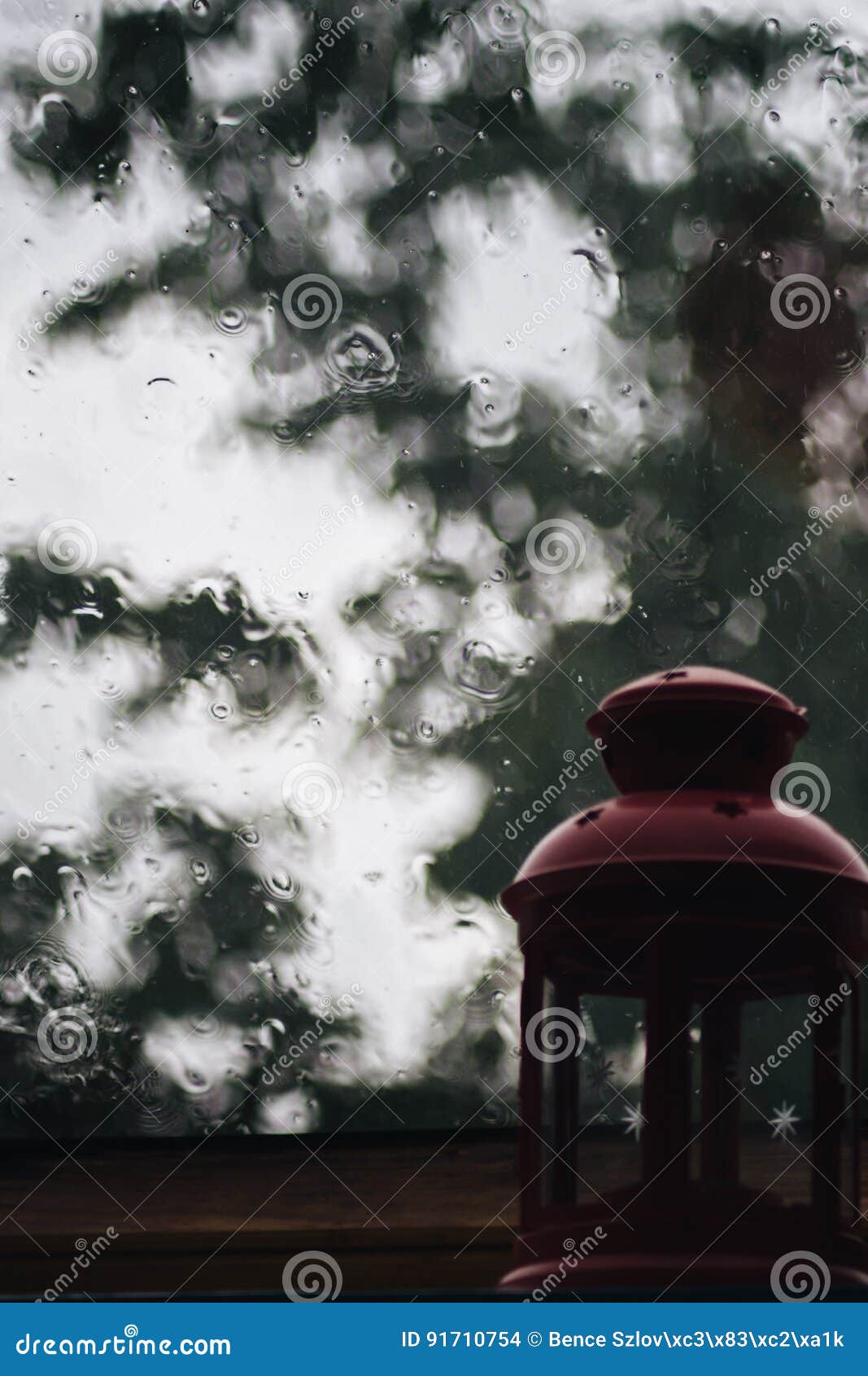 Rainy day from the office stock photo. Image of water - 91710754