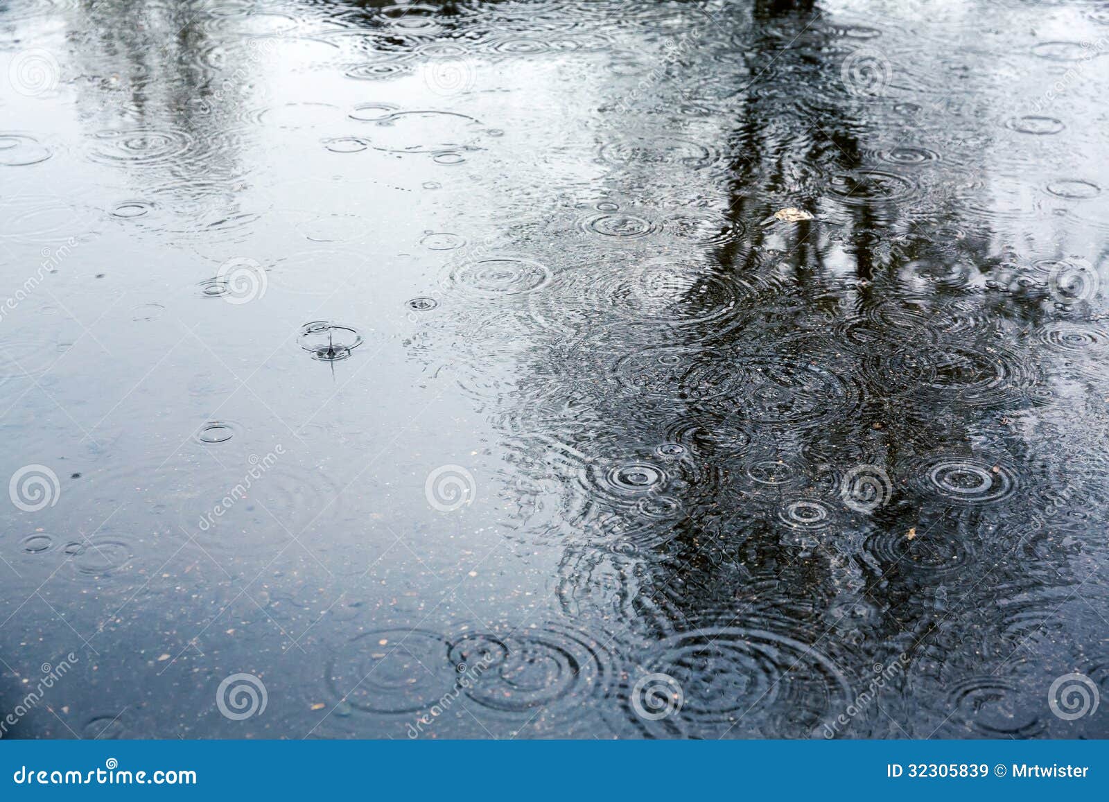Rainy day stock image. Image of blue, season, reflection - 32305839