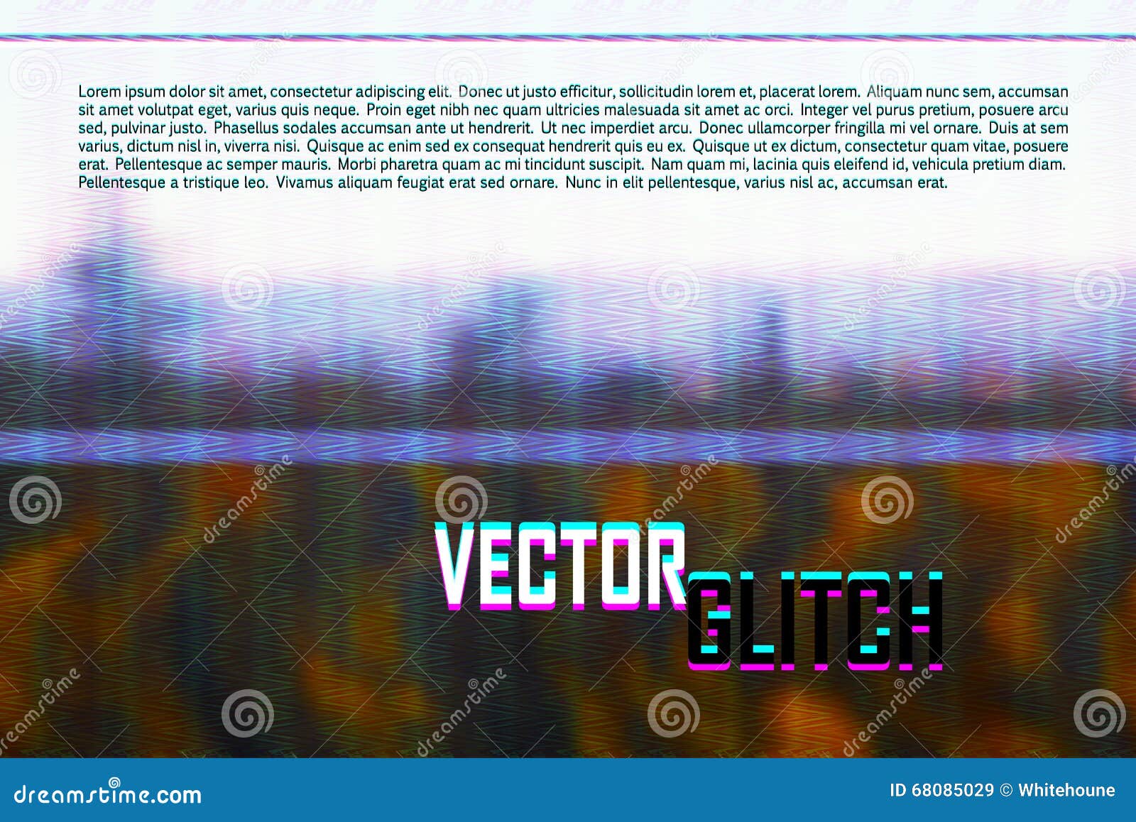 Rainy day screen glitch stock vector. Illustration of landscape - 68085029