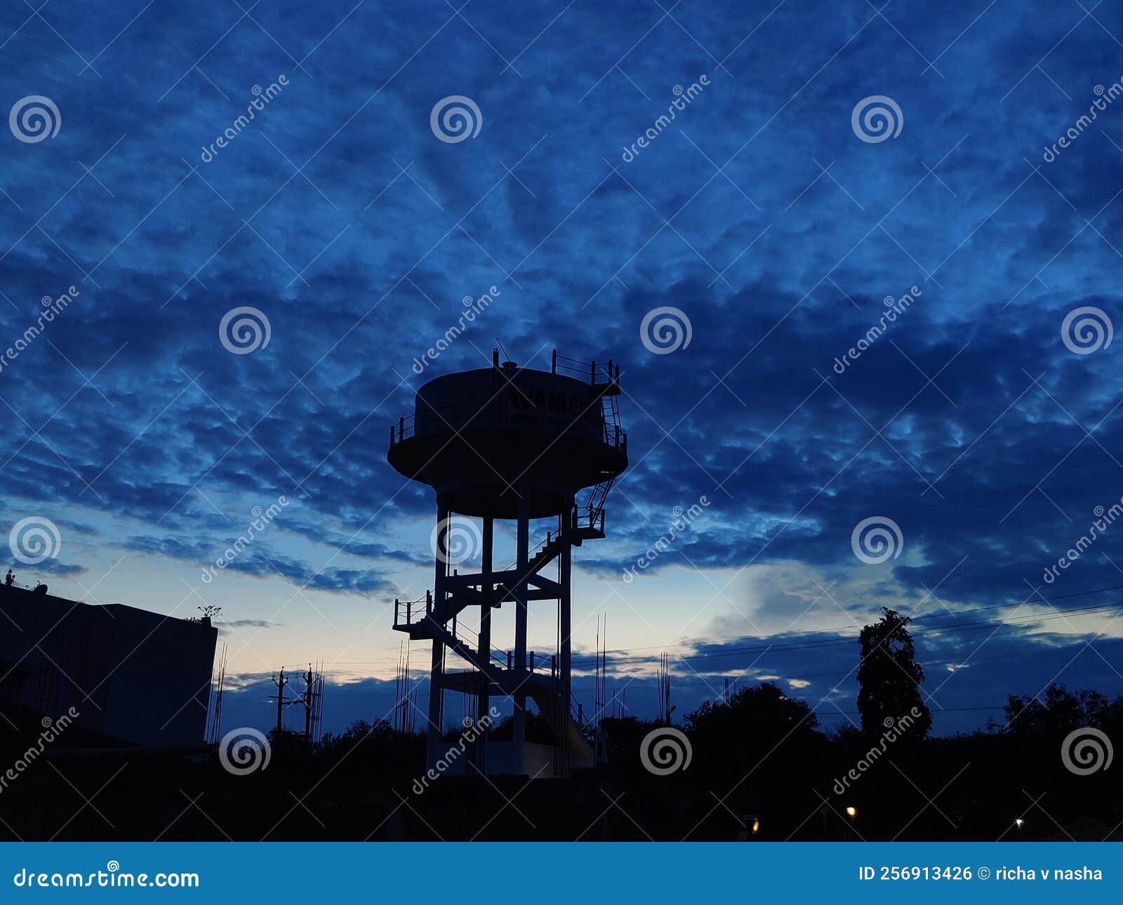 Day Sunset Watertank Cloud Stock Photos - Free & Royalty-Free Stock ...