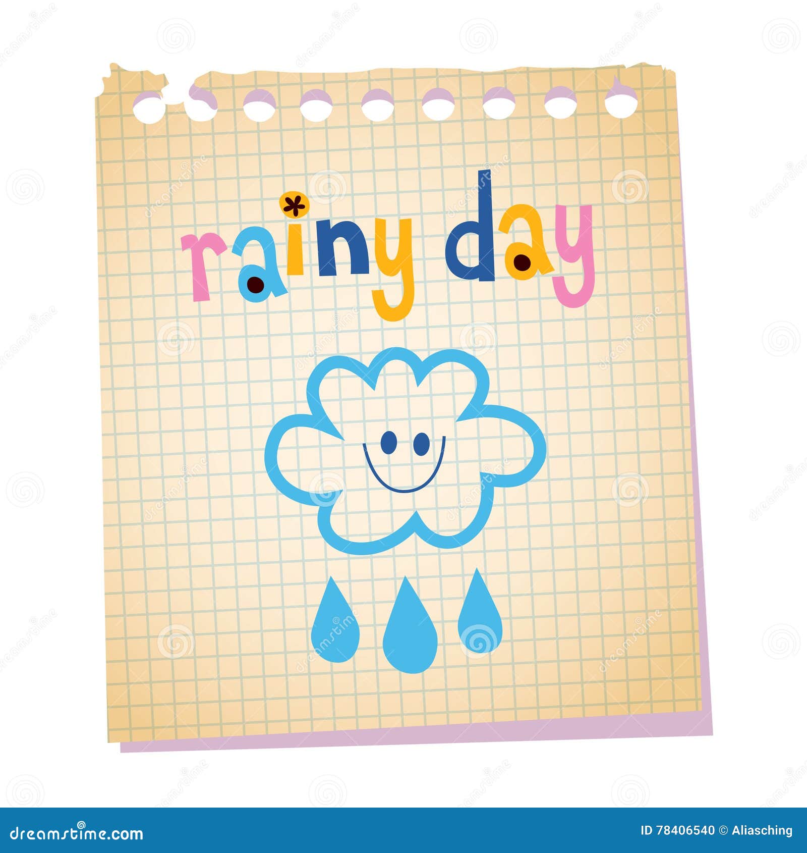 Rainy day stock vector. Illustration of label, forecast - 78406540