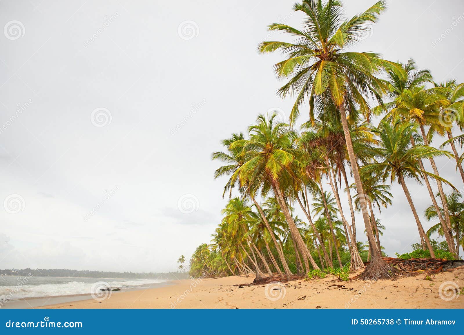 Rainy Day on a Tropical Island Stock Photo - Image of islands, green ...
