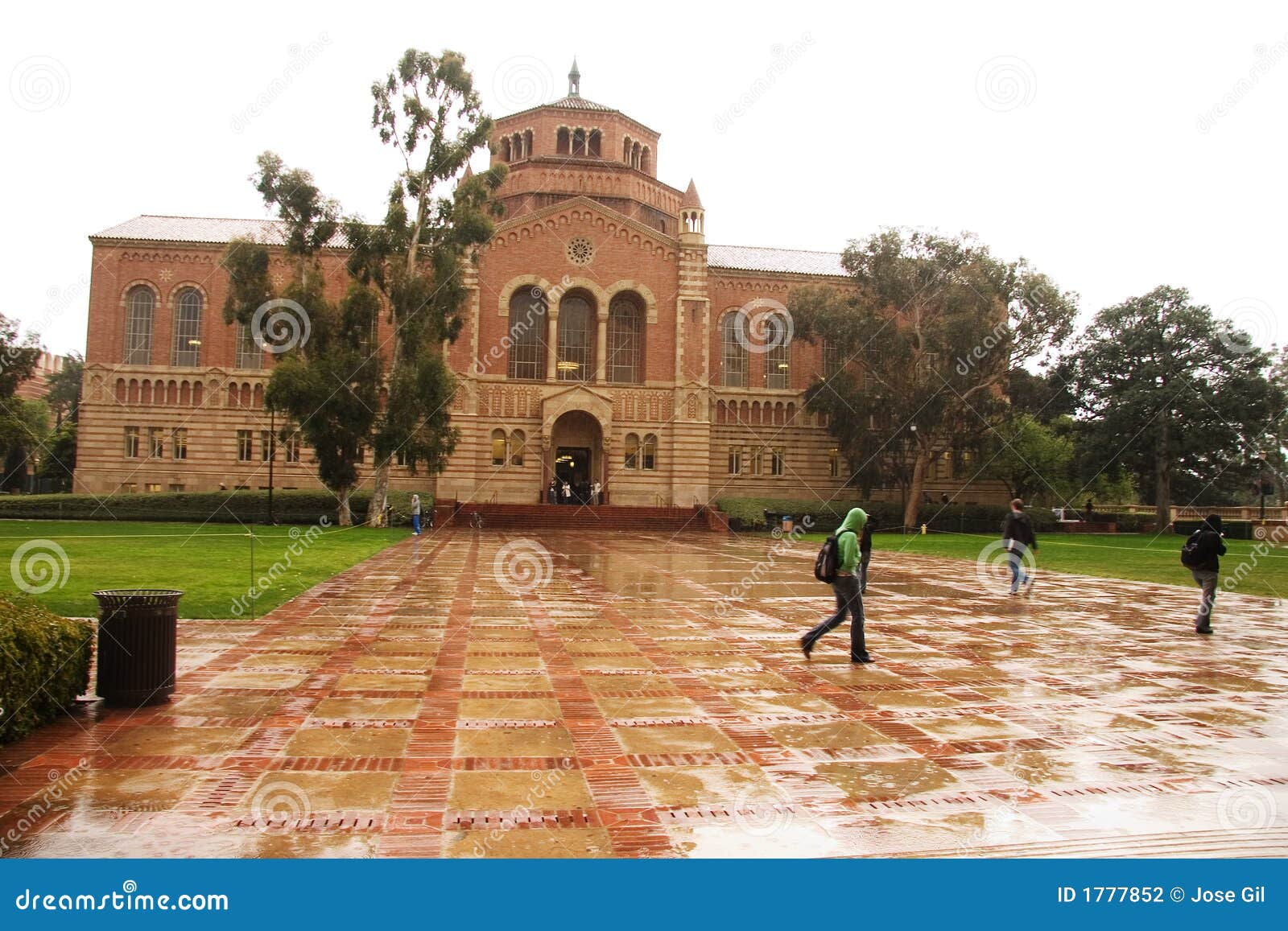 Rainy Day at University stock photo. Image of library - 1777852
