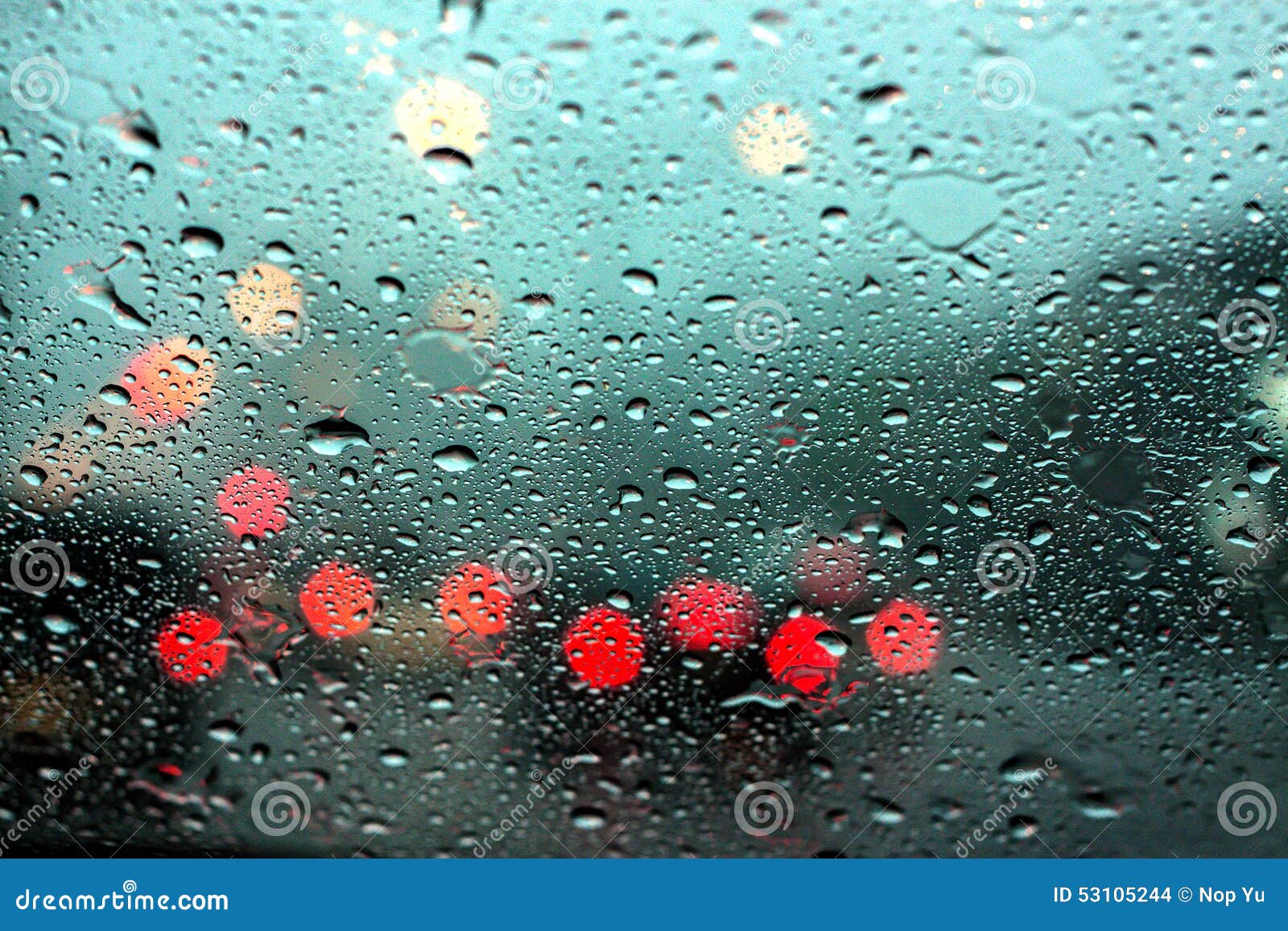 Rainy Drop on Mirror with Bokeh Stock Photo - Image of rain, road: 53105244