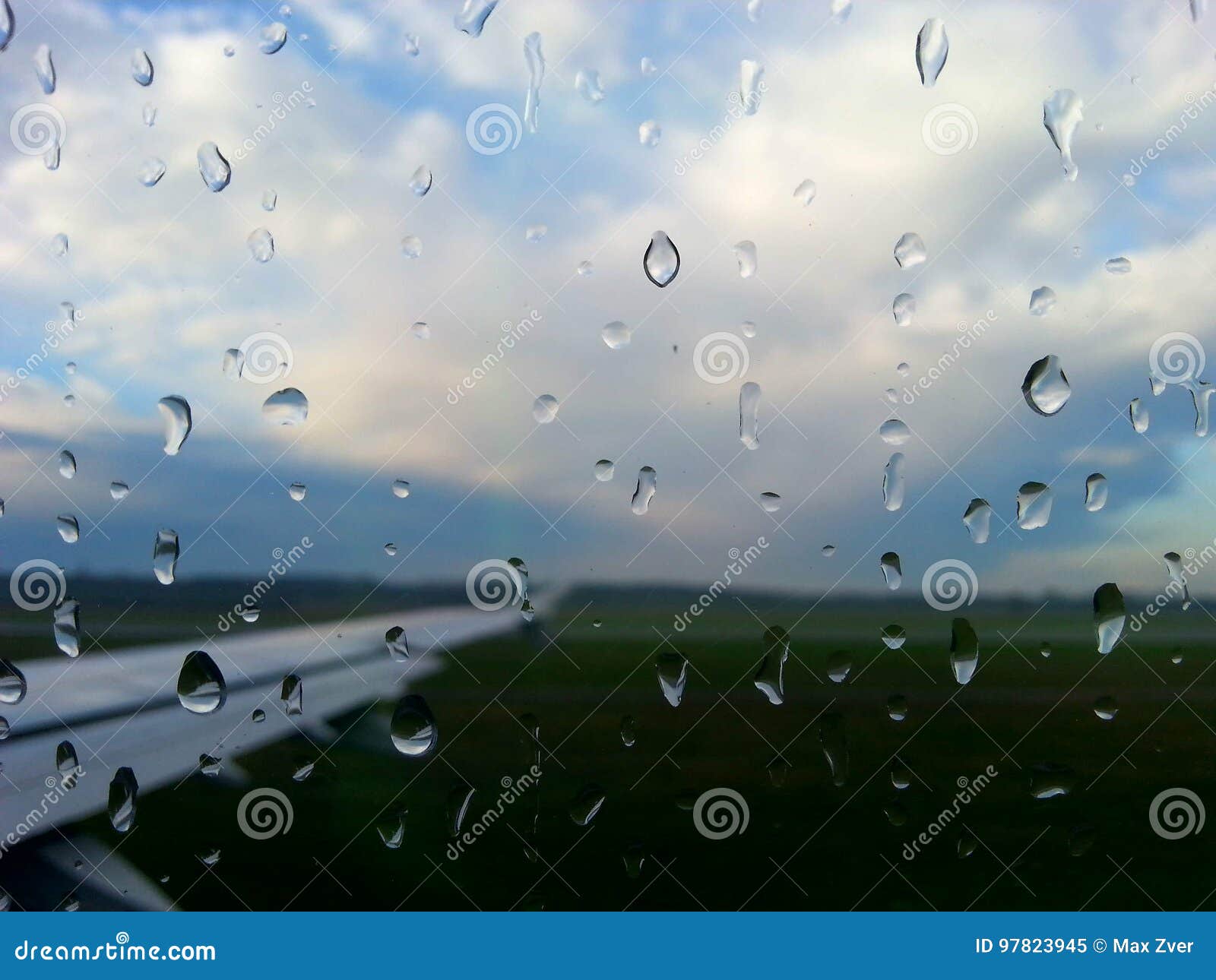 Rainy Flight stock image. Image of flight, aeroplane - 97823945