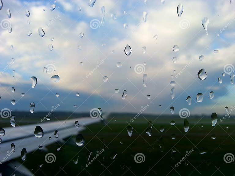 Rainy Flight stock image. Image of flight, aeroplane - 97823945