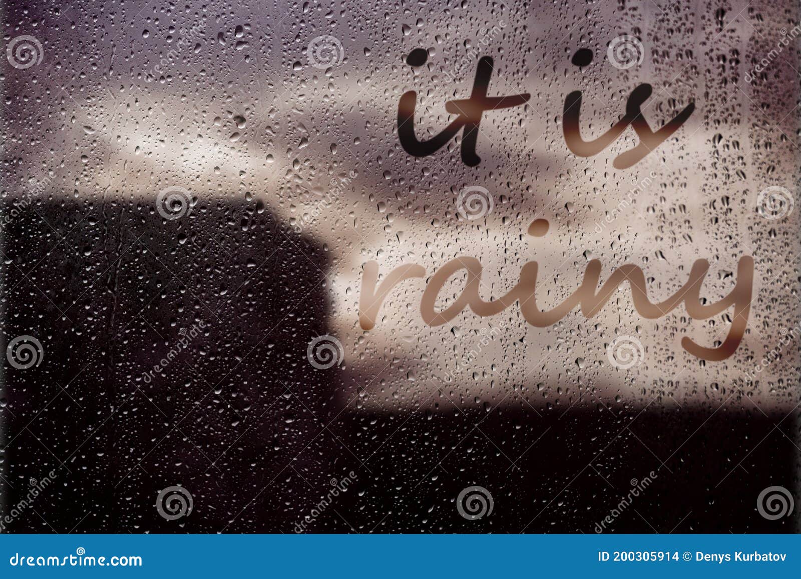 It is rainy on glass stock photo. Image of abstract - 200305914