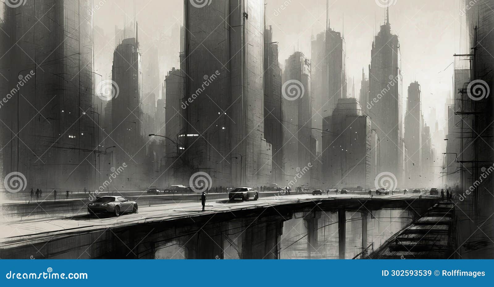 Gloomy Metropolis Abandoned Building With Dark And Foreboding Colors ...