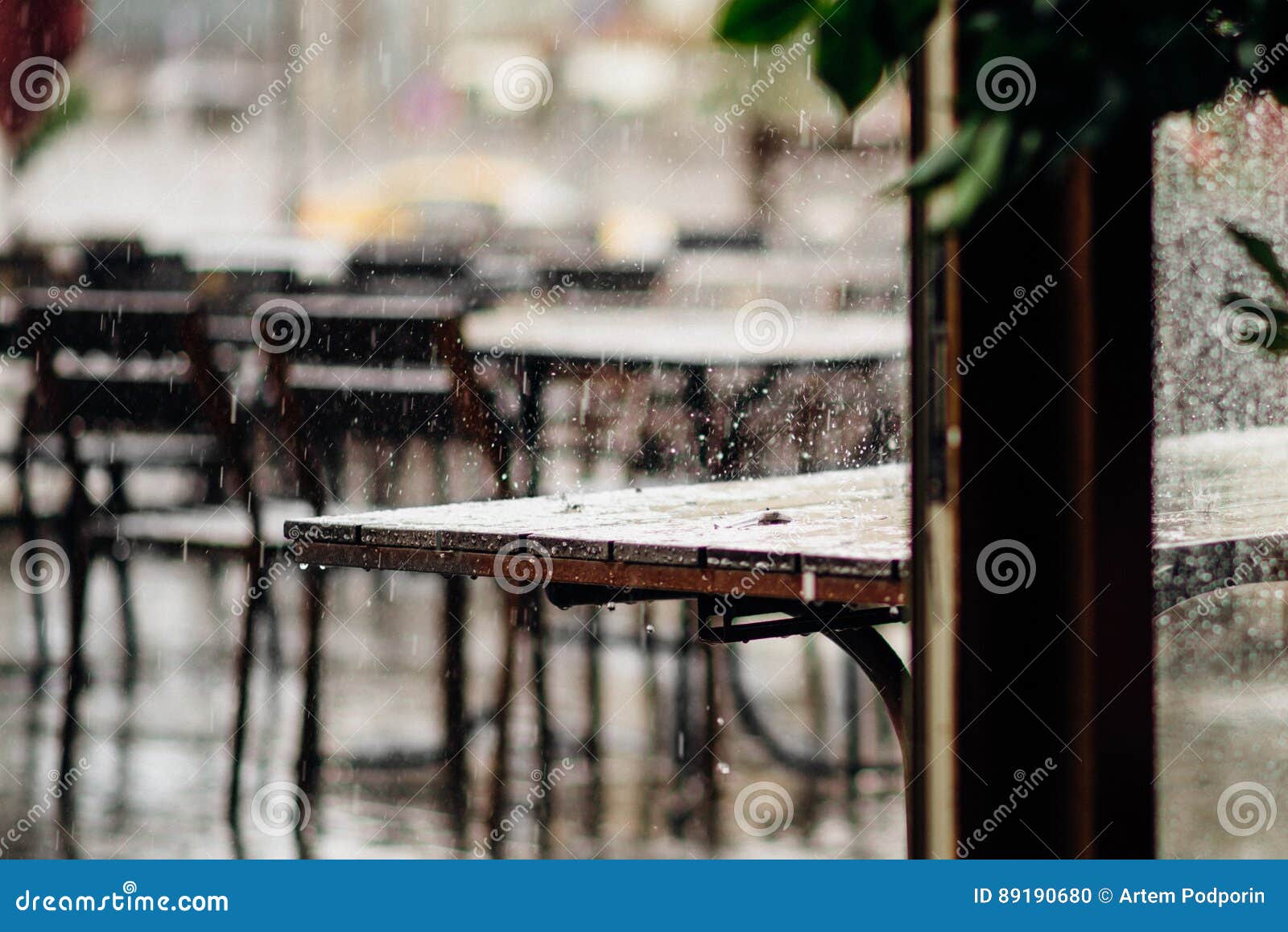 Rainy morning in the cafe stock photo. Image of caffee - 89190680